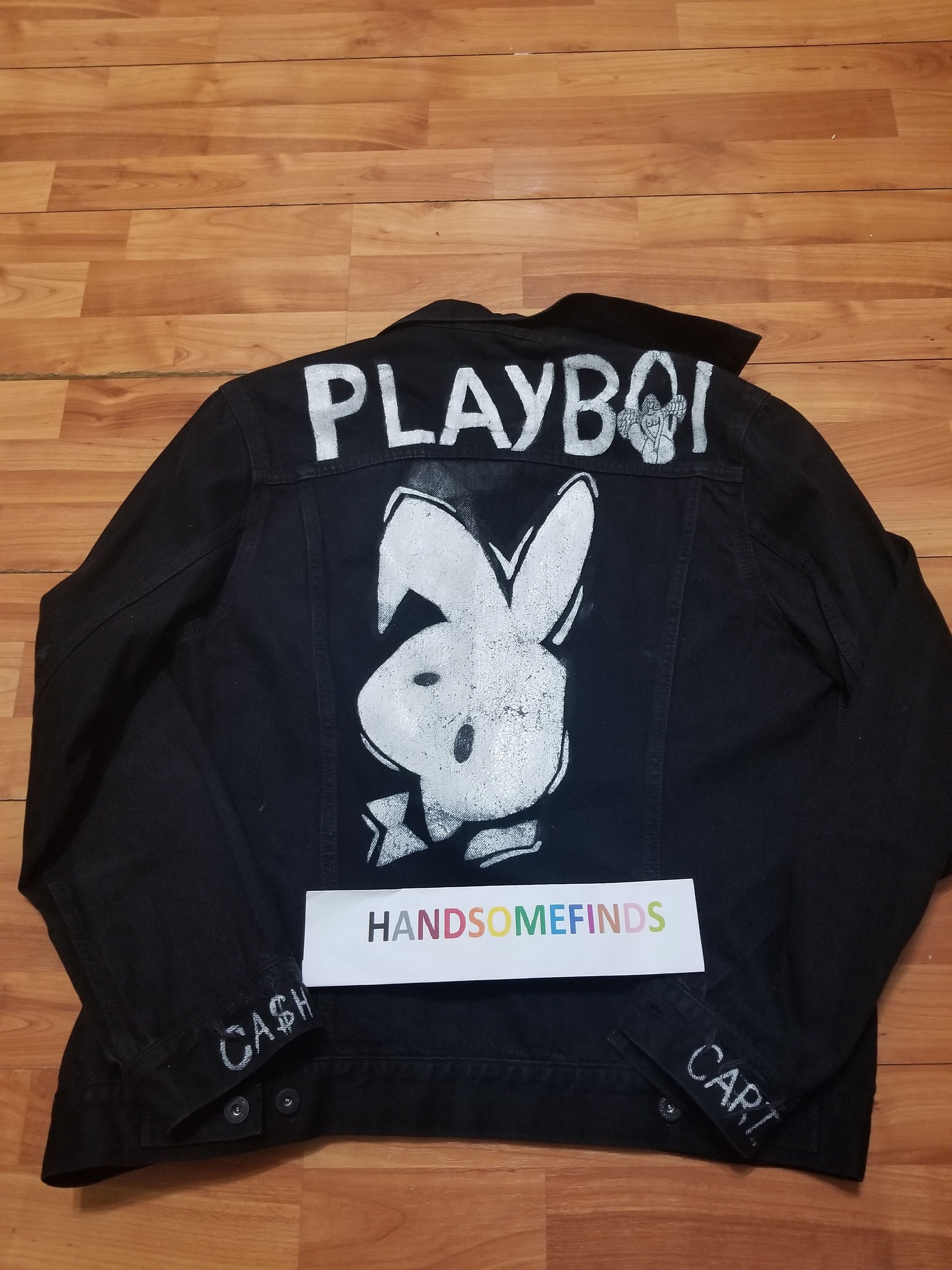 Custom Custom Made Levis Denim Jacket " Playboi Carti Cash" | Grailed