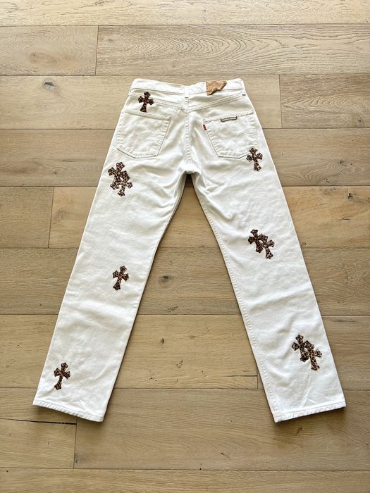 Chrome Hearts Chrome Hearts Cheetah Cross Patch Jeans | Grailed