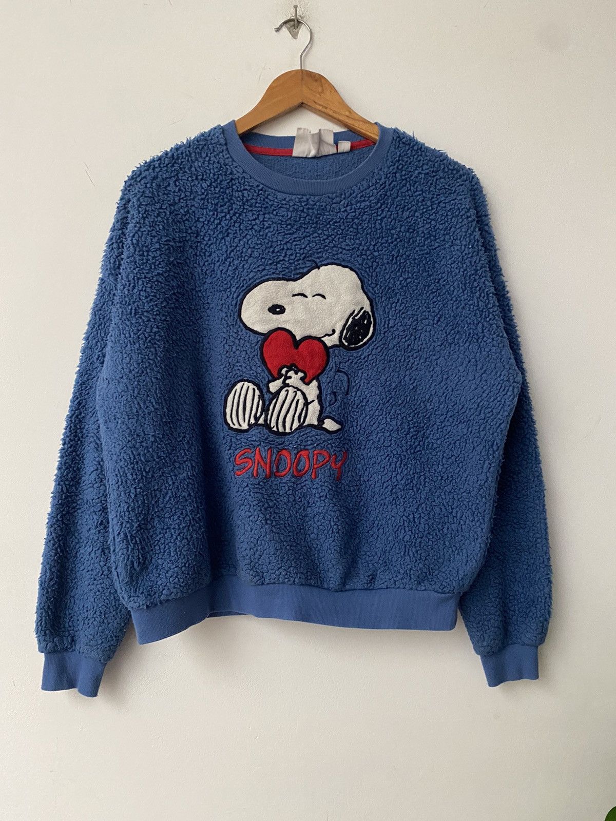 Mink Fur Coat × Streetwear × Vintage Rare Snoopy Sherpa Sweatshirt big ...