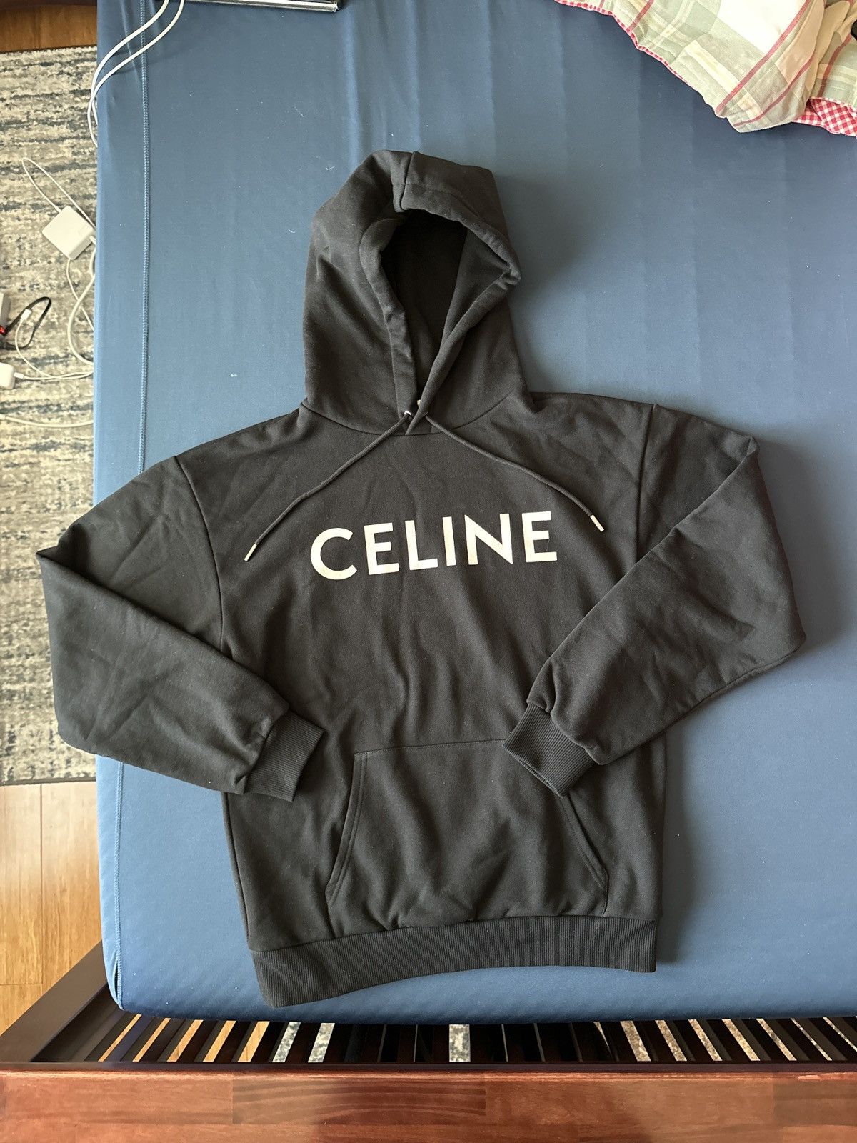 Celine Celine Loose Sweatshirt in Cotton Logo Hoodie | Grailed