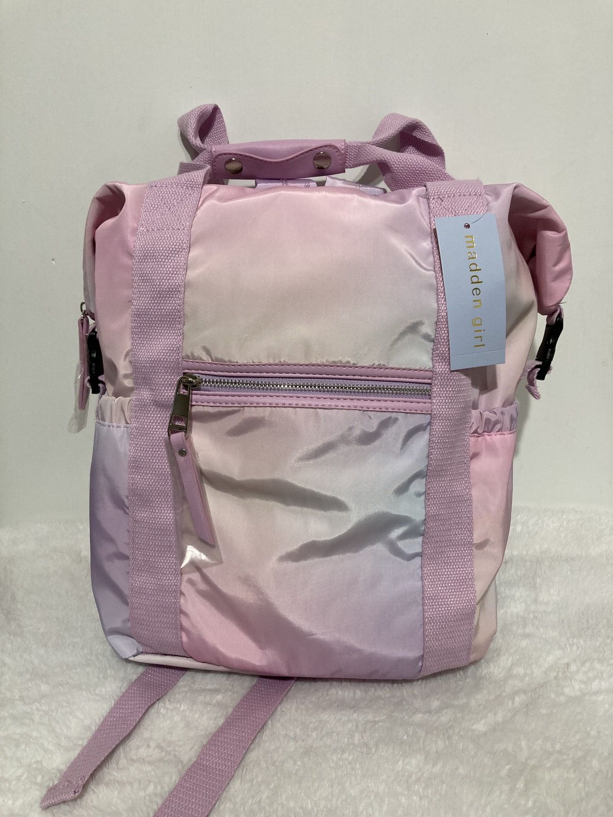 Steve Madden Madden girl backpack pastel multi color side pockets new ...
