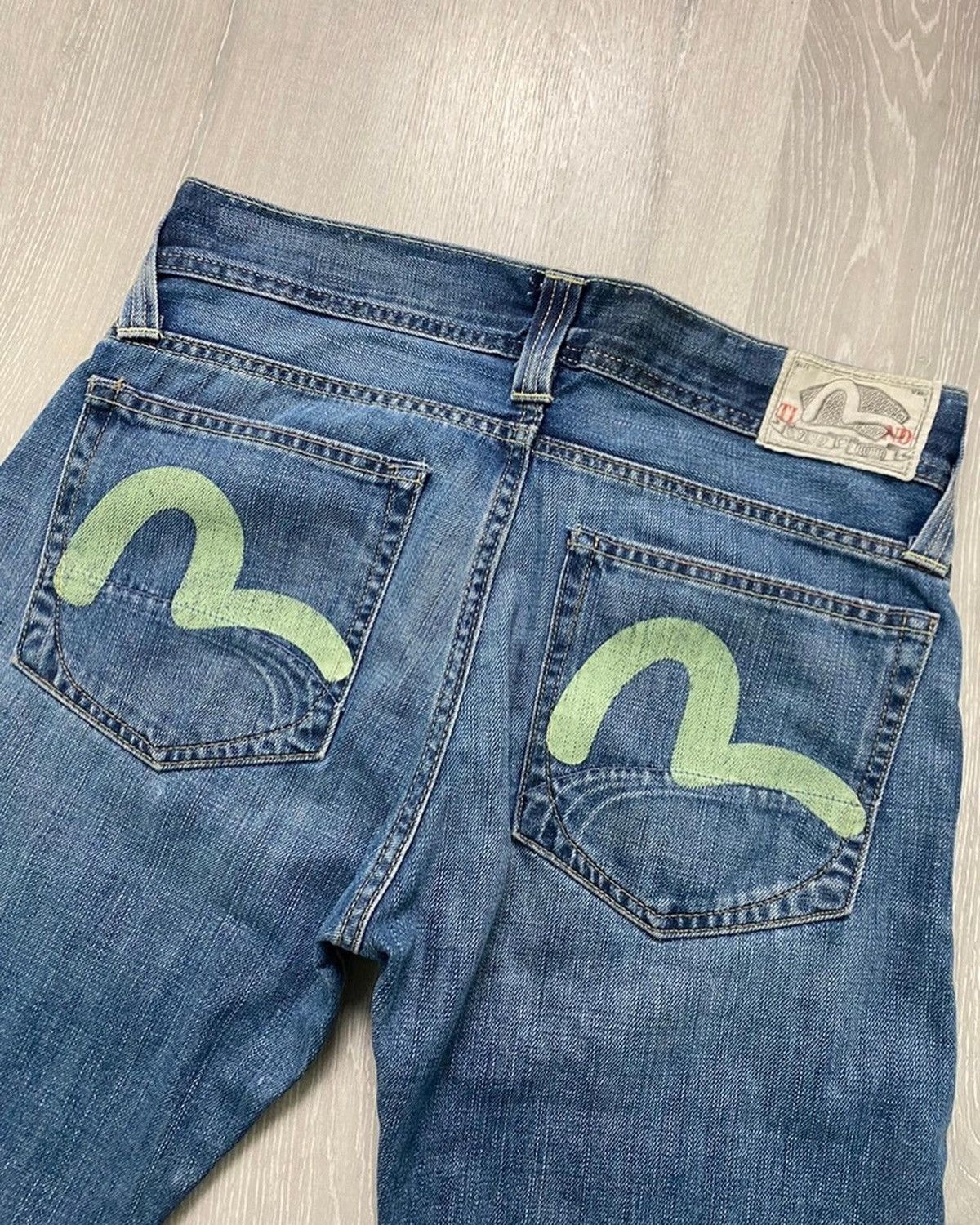 Vintage Vintage Evisu x puma jeans | Grailed