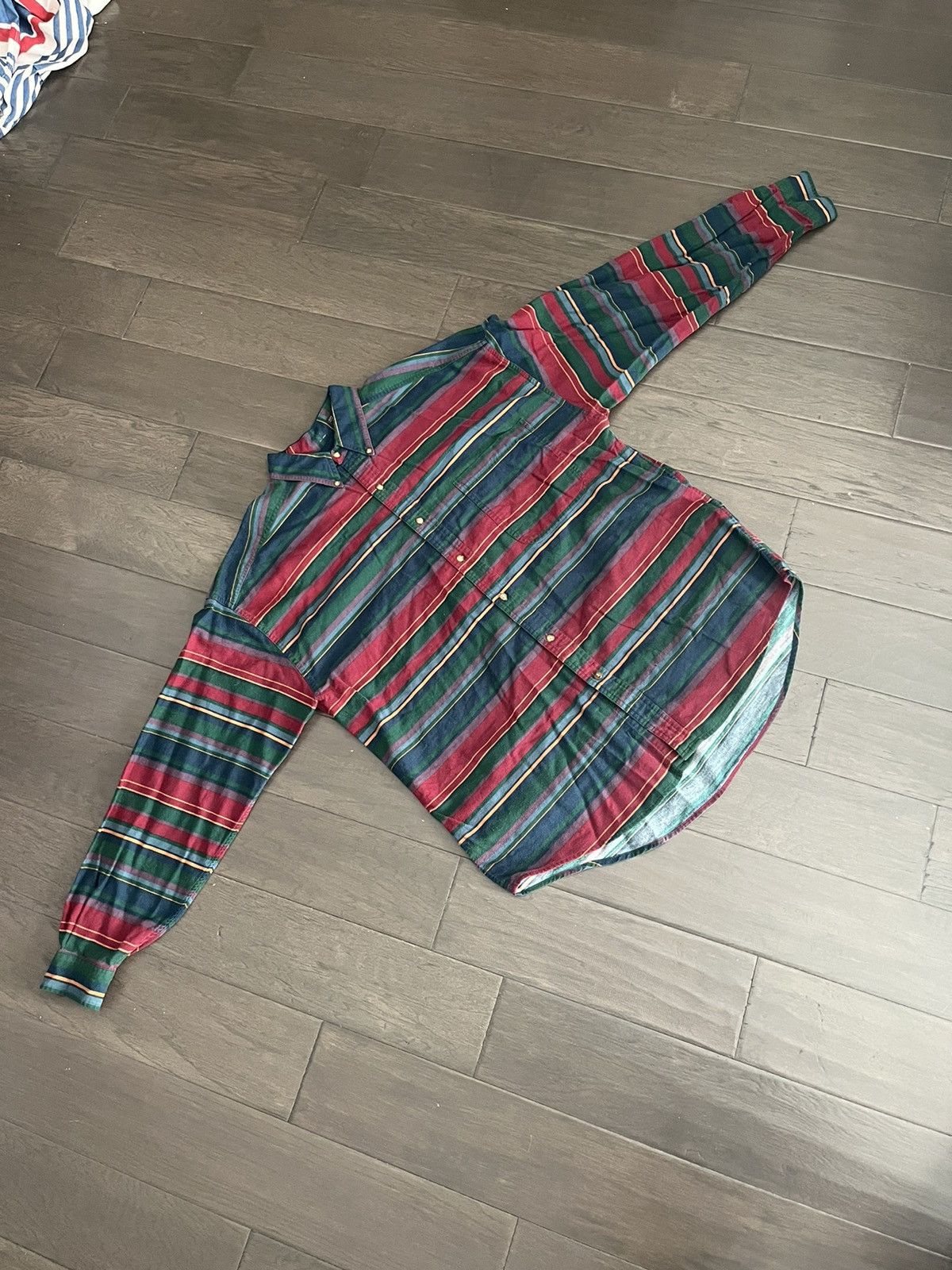 Structure × Vintage Vintage 90s Structure multicolor button up | Grailed