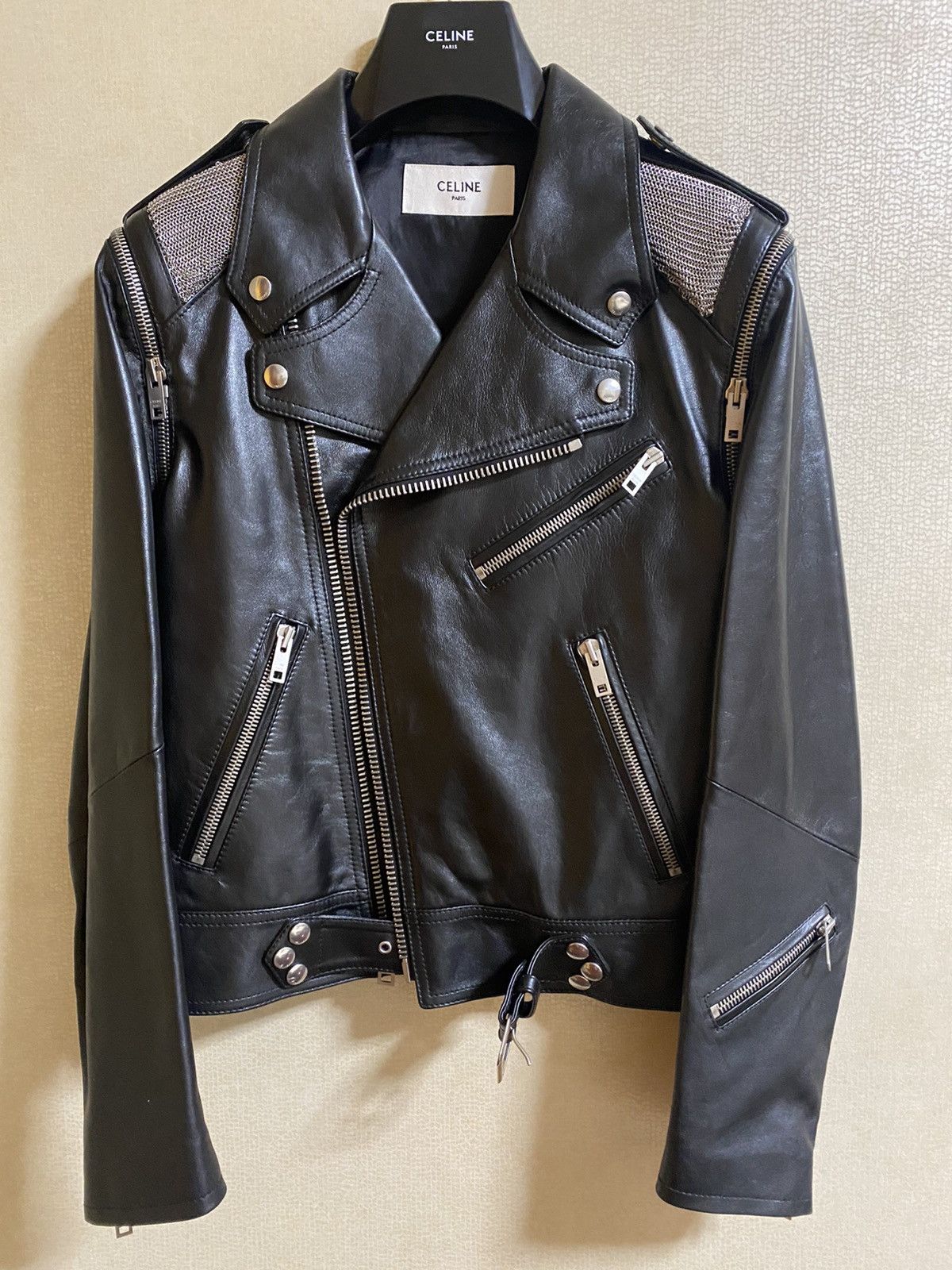Celine × Hedi Slimane FW19 leather jacket | Grailed