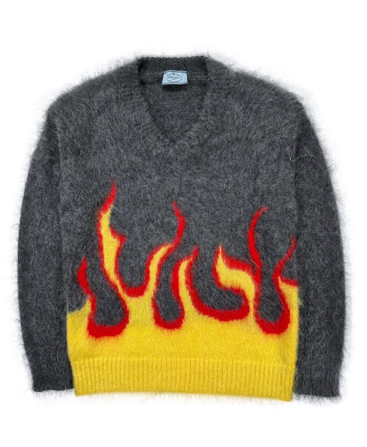 Prada AW18 Flame Mohair Sweater | Grailed