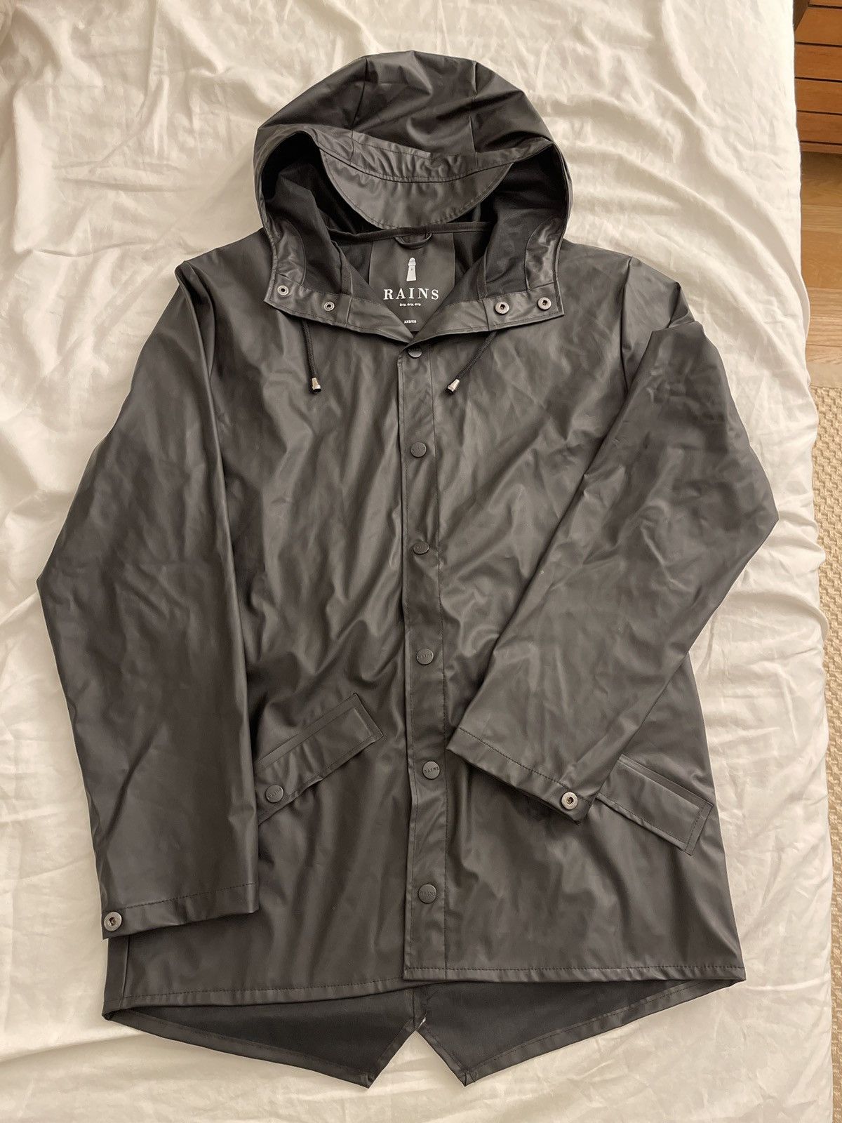 Rains Rains Fishtail Rain Coat Black | Grailed