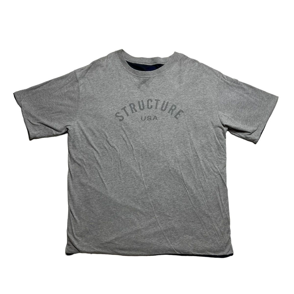 Vintage Vintage 00s Structure Two Layer Double Duo Fold T Shirt | Grailed