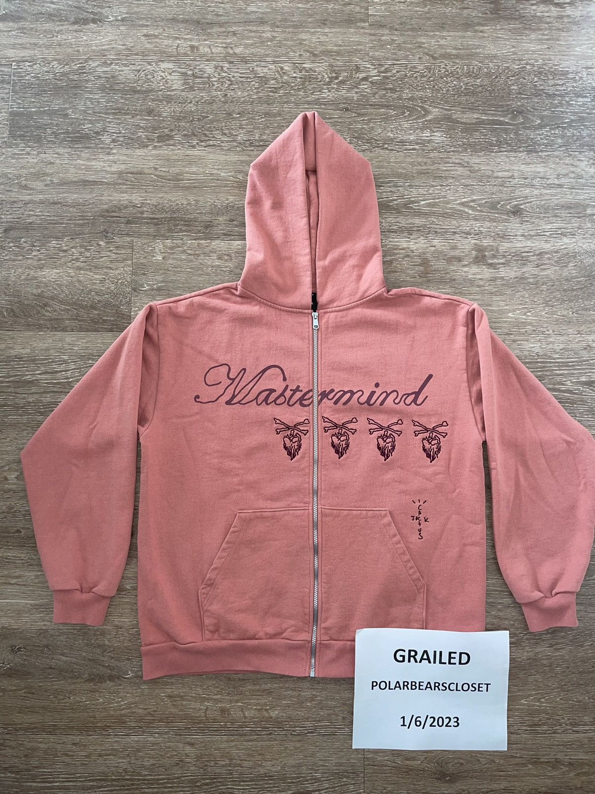 Travis Scott CACTUS JACK TRAVIS SCOTT PINK MASTERMIND SKULL ZIP-UP ...