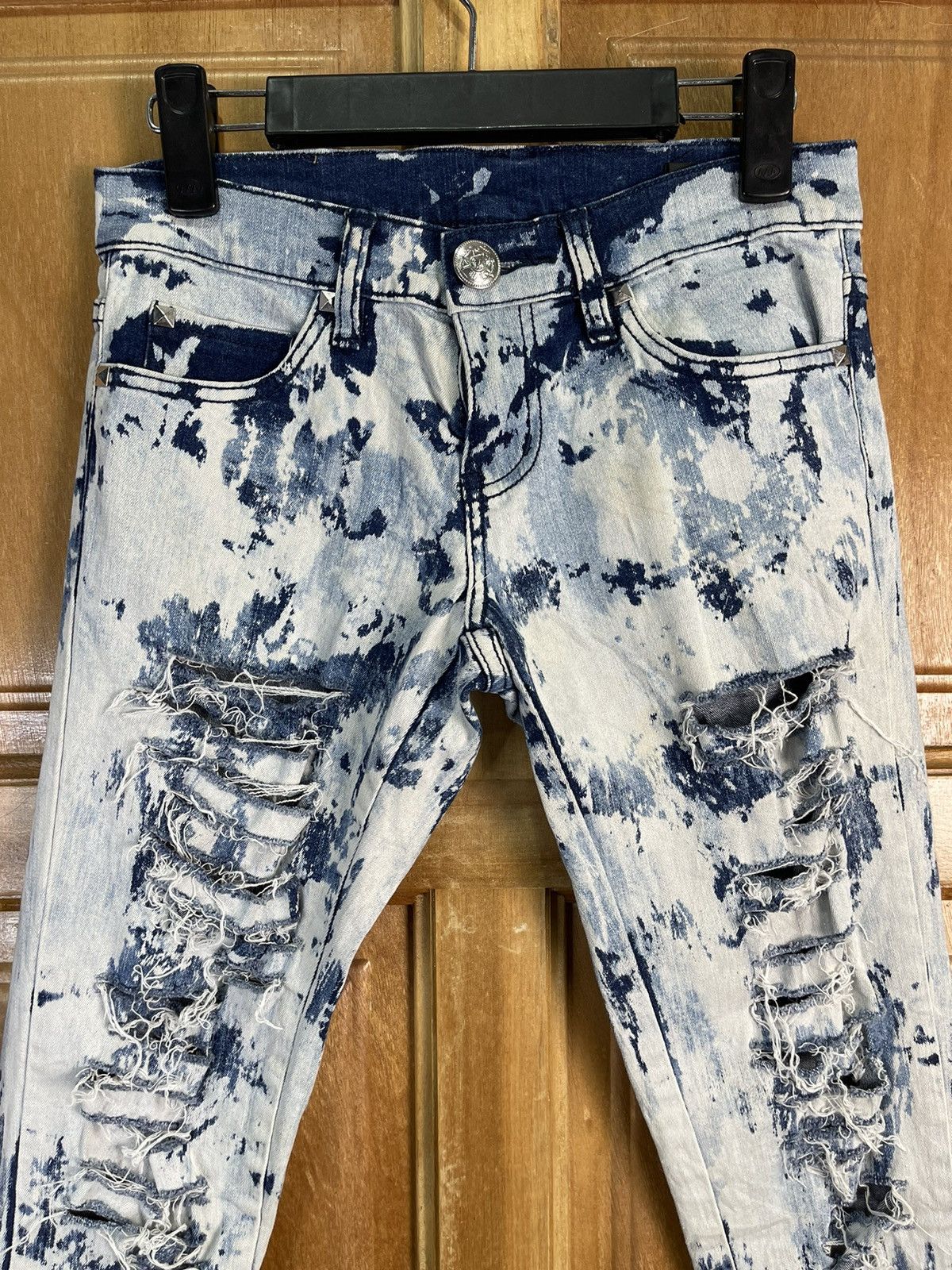 Vintage Distressed Acid Wash Design Denim By L.A Premium Vintage | Grailed