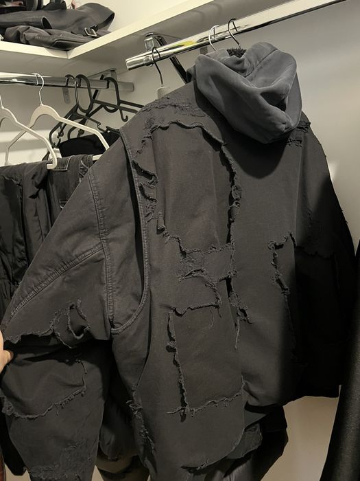 Balenciaga Unity Destroyed Bomber Jacket | Grailed