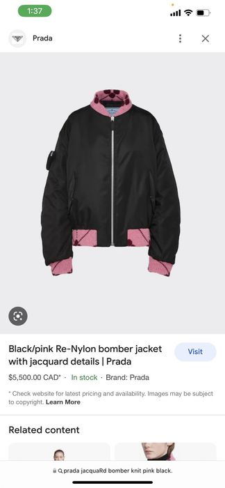 Raf Simons TAKING DOWN TODAY Prada X Raf Simons Jacquard knit bomber ...