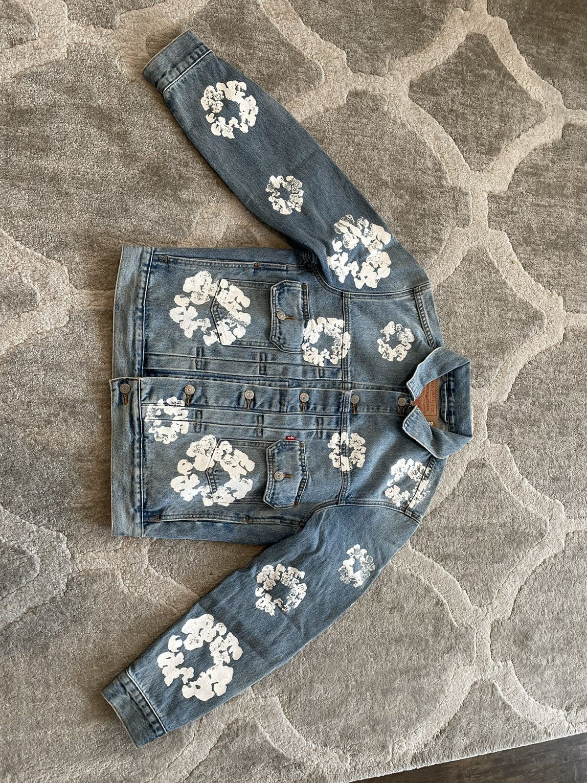 DENIM TEARS Denim Tears Jacket Type 2 Wreath Light Wash DS Size XL ...