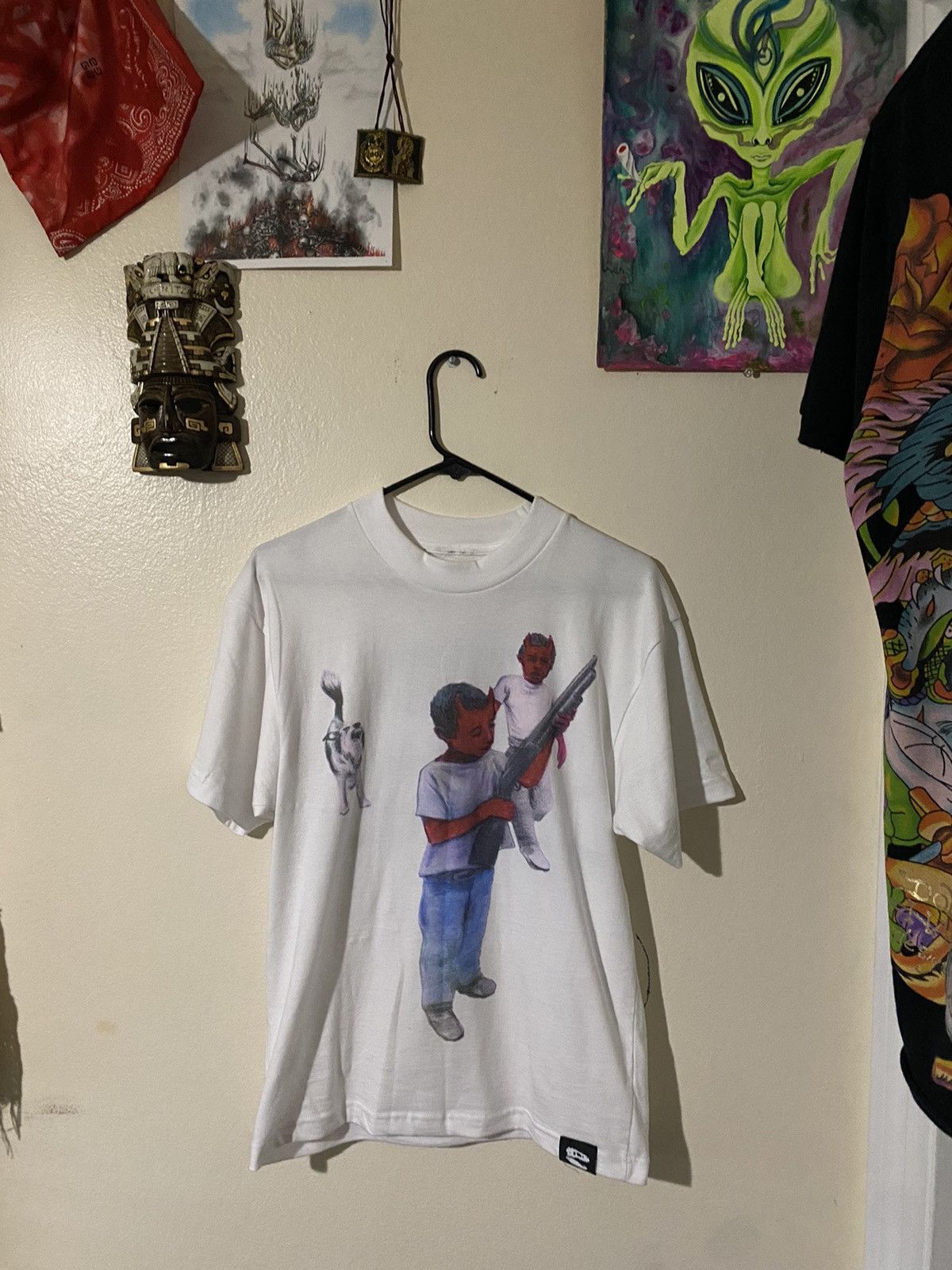 Japanese Brand t. rex global stick talk shirt | Grailed