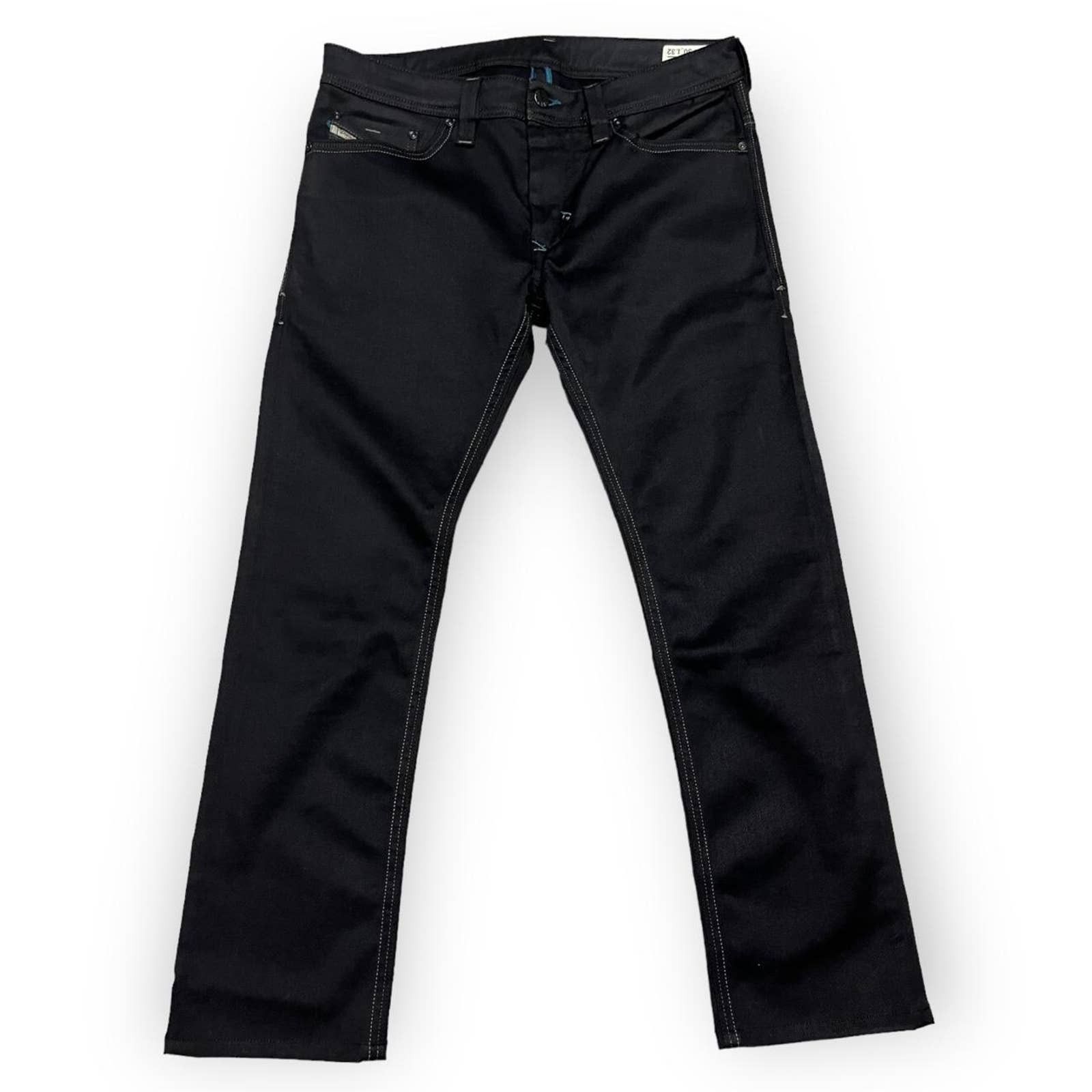 Diesel Diesel THANAZ Stretch Luxury Black Designer Denim Jeans | Grailed