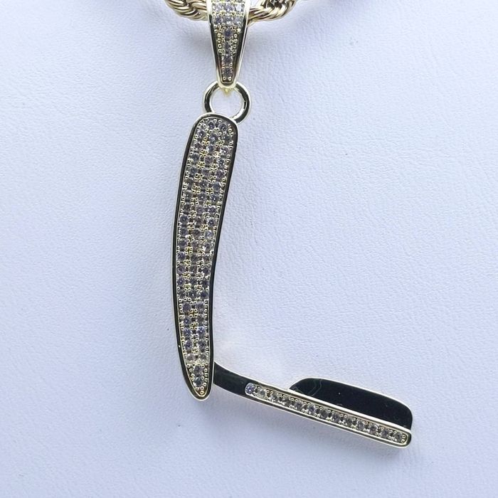 Custom Gold Barber Knife + 20" Rope Chain | Grailed