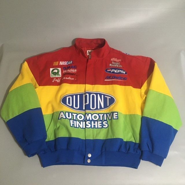 Chase Authentics Vintage 90s Nascar Jeff Gordon Dupont Rainbow Jacket ...