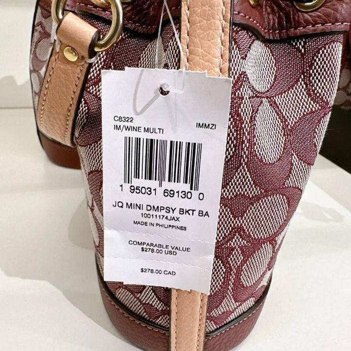 Coach Coach C8322 Mini Dempsey Bucket Bag In Signature Jacquard | Grailed