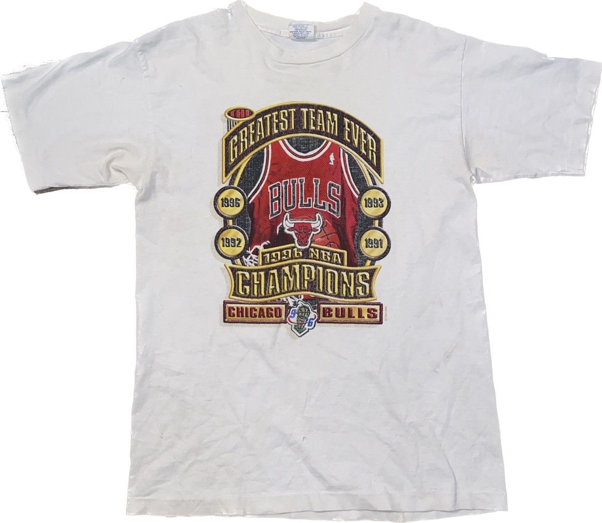 NBA × Starter Vintage 1996 Starter Bulls Best Team Ever Michael Jordan ...