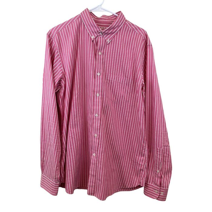 Brooks Brothers Brooks Brothers X Slim Large Pink Striped Button Down Shirt | Grailed