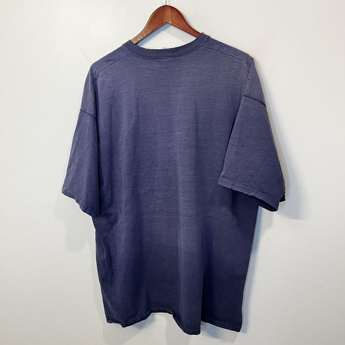 Vintage Vtg 90s Blank Solid T-Shirt XXL Heavy Faded Blue Thrashed | Grailed