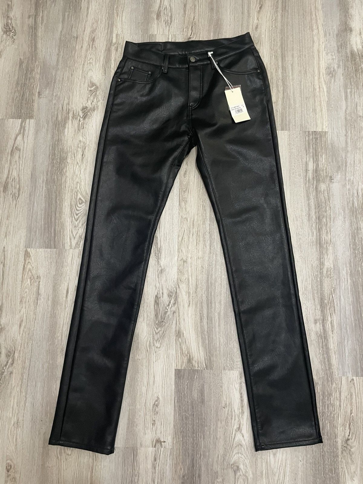 MNML D481 LEATHER STRAIGHT PANTS | Grailed