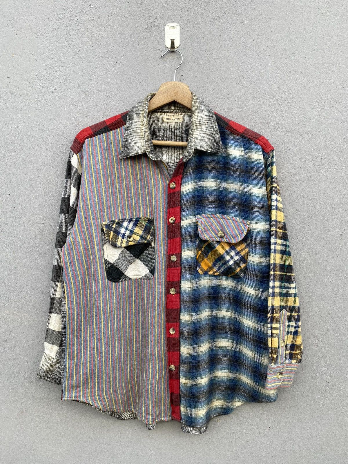 Japanese Brand 💥RARE💥YOKOHAMA STAFF Crazy Patchwork Multicolor Rugged ...