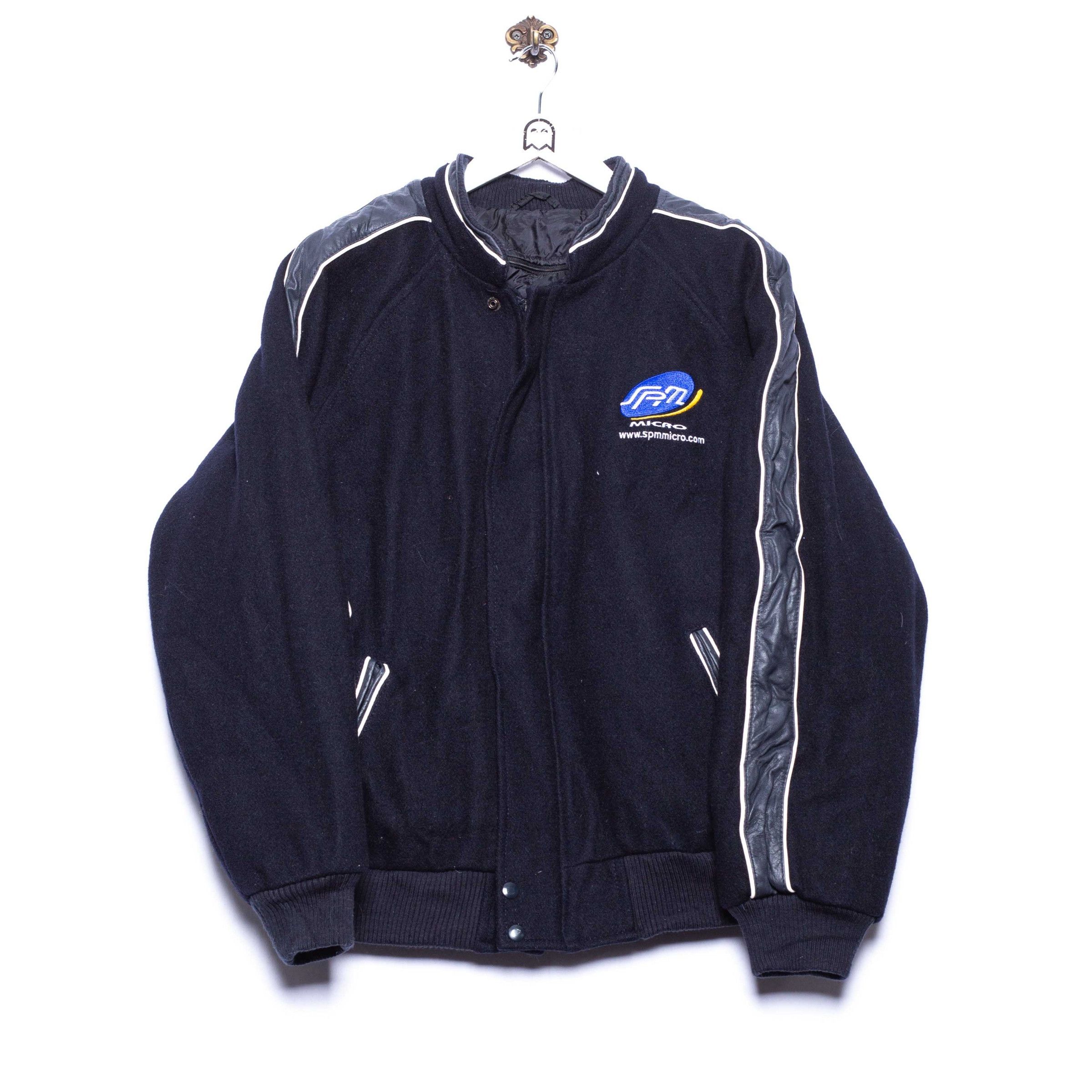 Vintage SPM College jacket SPM Micro Stick Black | Grailed