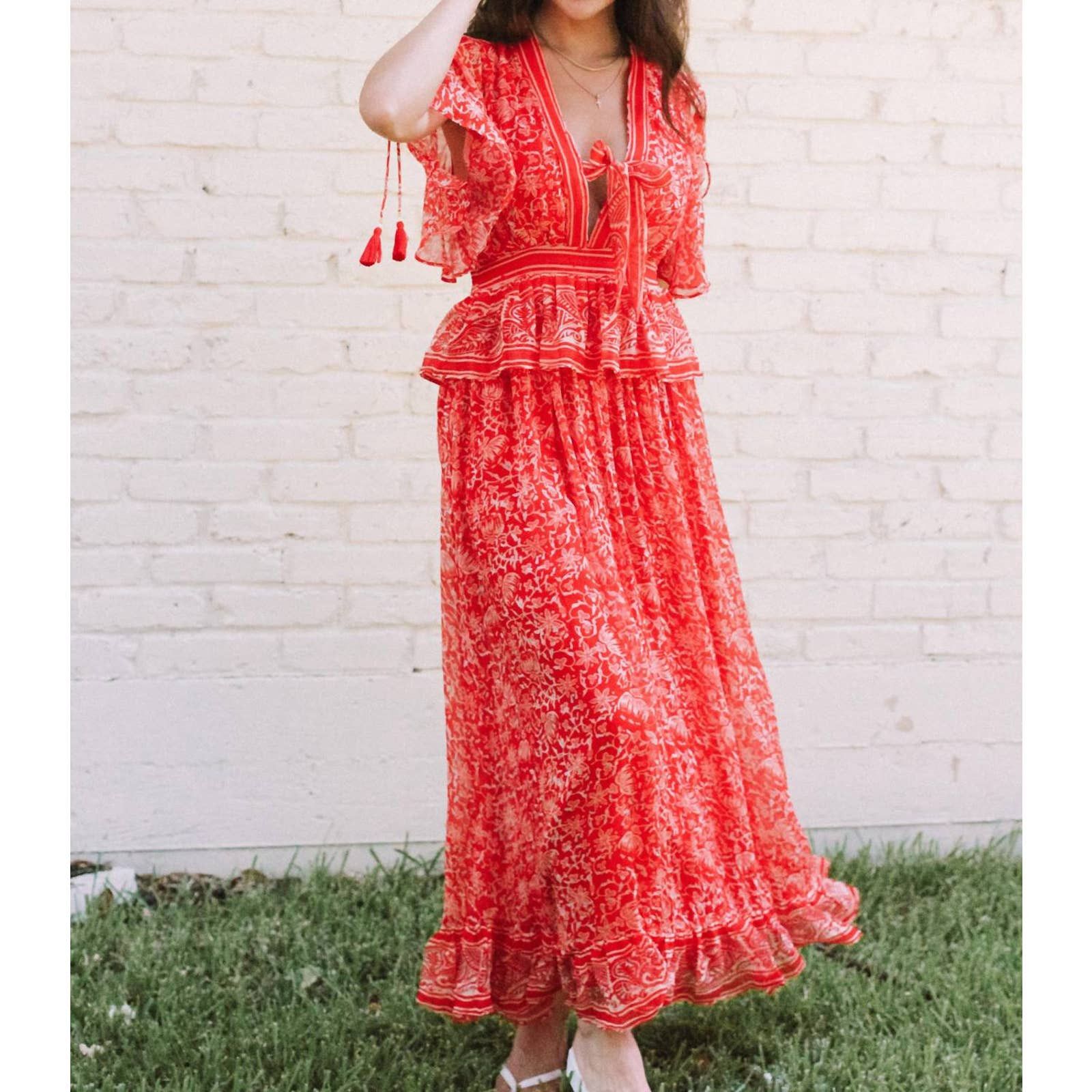 Cleobella NEW CLEOBELLA Laurel Ankle Dress In Fan | Grailed