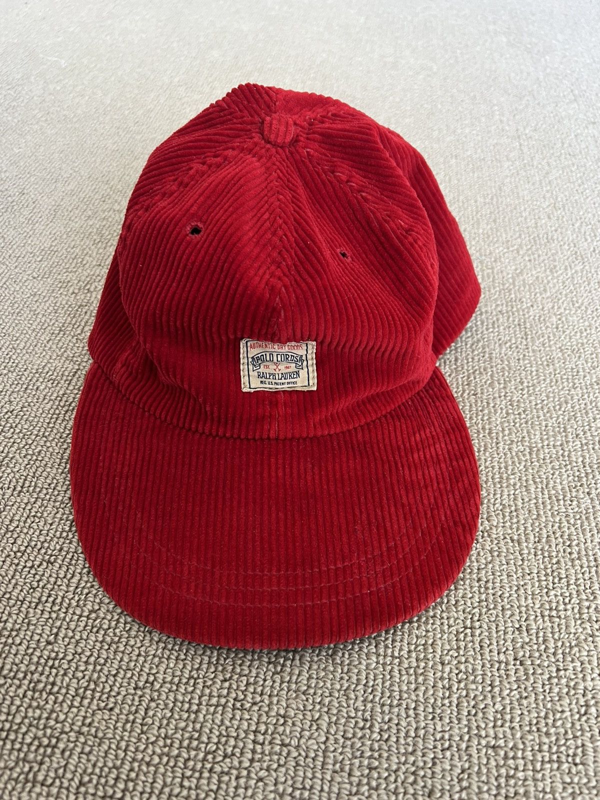 Polo Ralph Lauren Red corduroy hat fitted XL rare vintage | Grailed