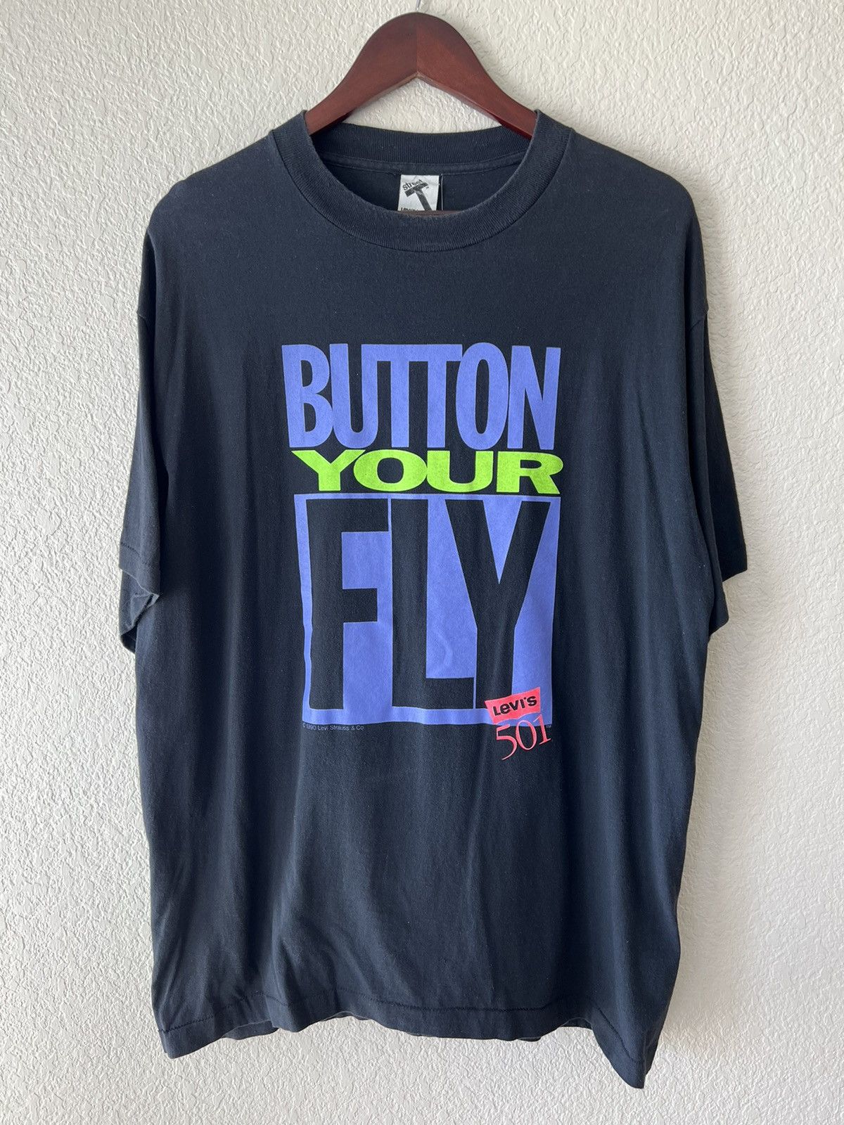 Vintage VINTAGE 1990 LEVI’S BUTTON YOUR FLY TEE | Grailed