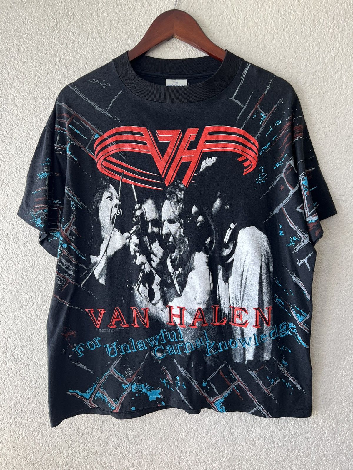 Band Tees × Streetwear × Vintage VINTAGE 1991 VAN HALEN AOP BAND TEE ...