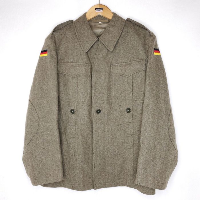 Vintage Post WWII German Flag M40 Field Green Wool Tunic Coat Jacket ...