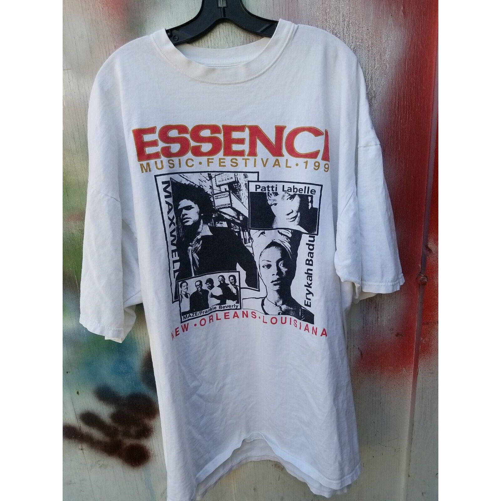 Vintage Vintage Essence Music Festival Shirt White 1997 Rap Tee Maxwell ...