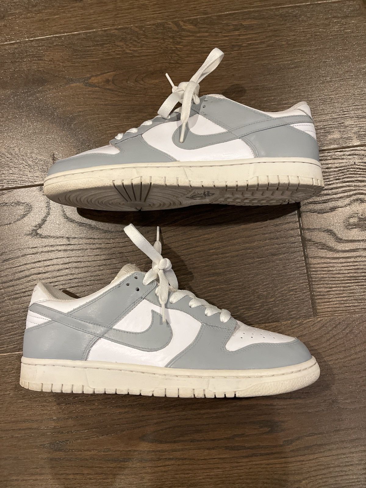 Nike White and grey Nike dunks | Grailed