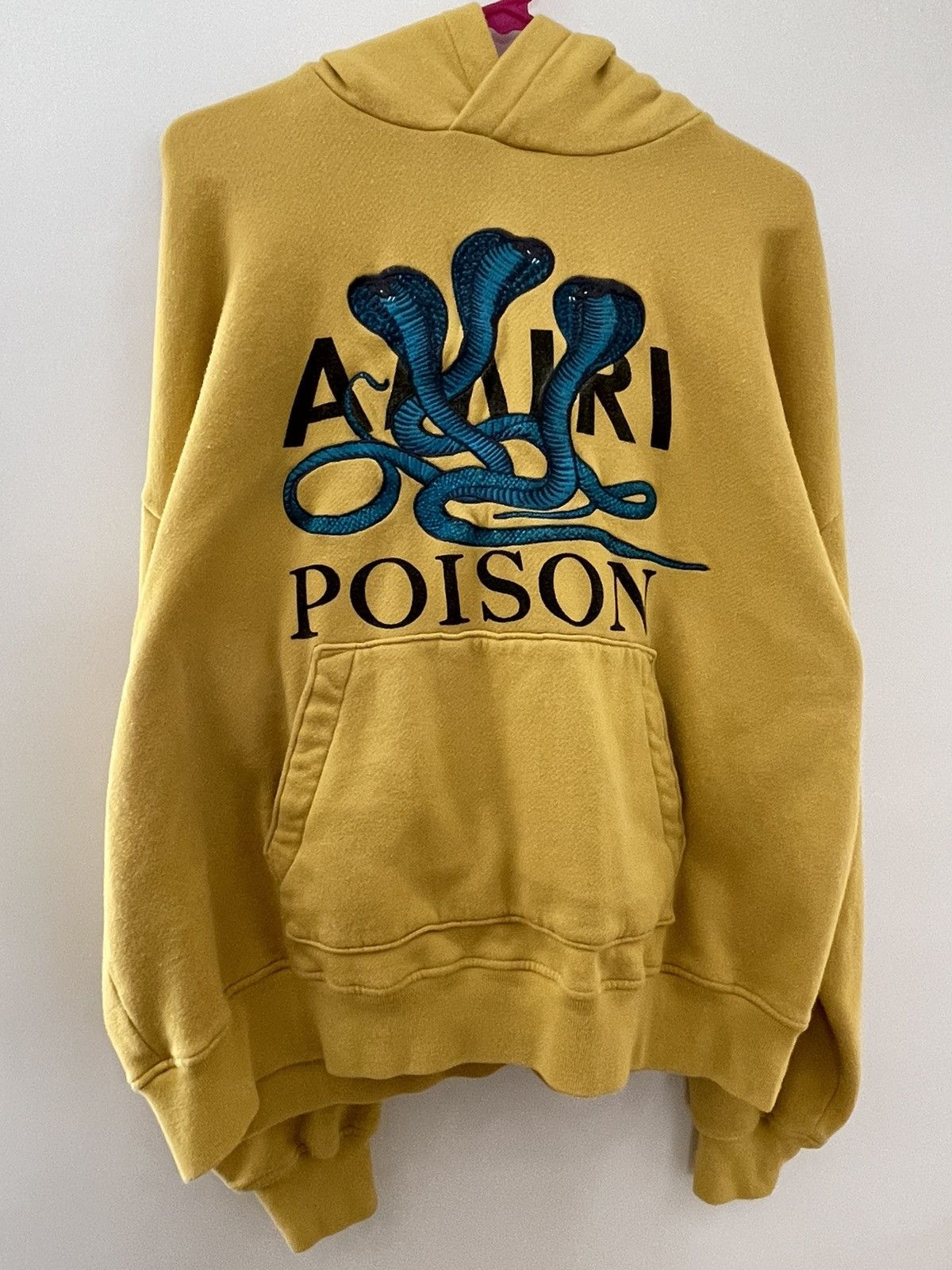 Amiri Yellow Poison Snake Oversized Hoodie | Grailed