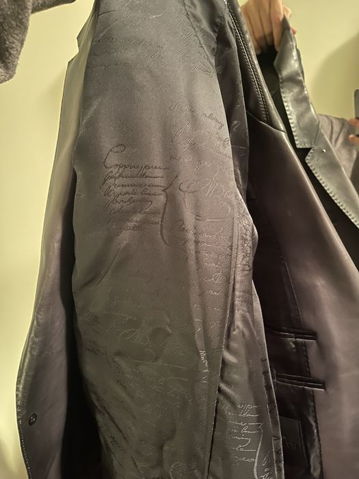 Berluti Berluti Leather Patina Lined Jacket | Grailed