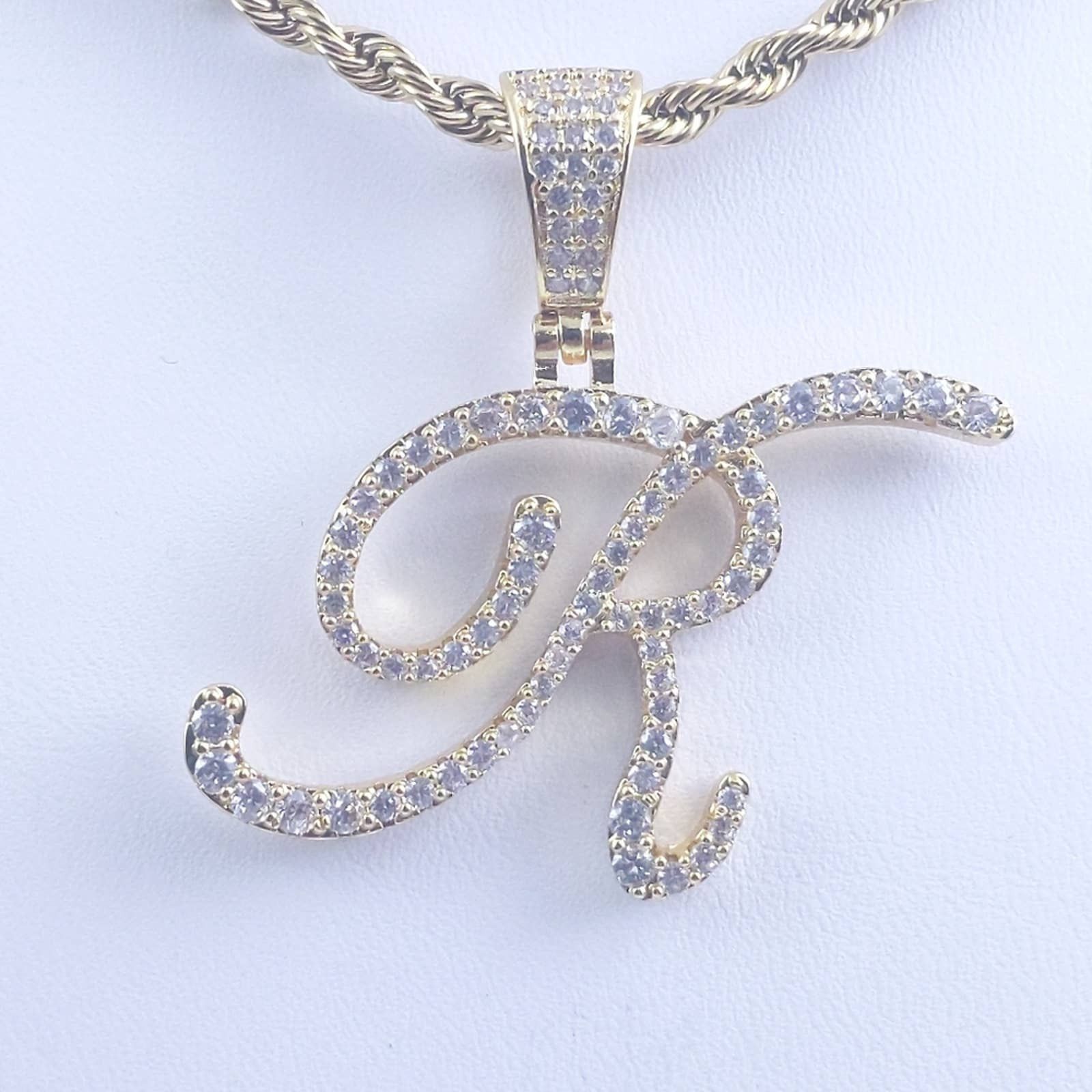 Custom Cursive R Pendant + 18" Rope Chain | Grailed