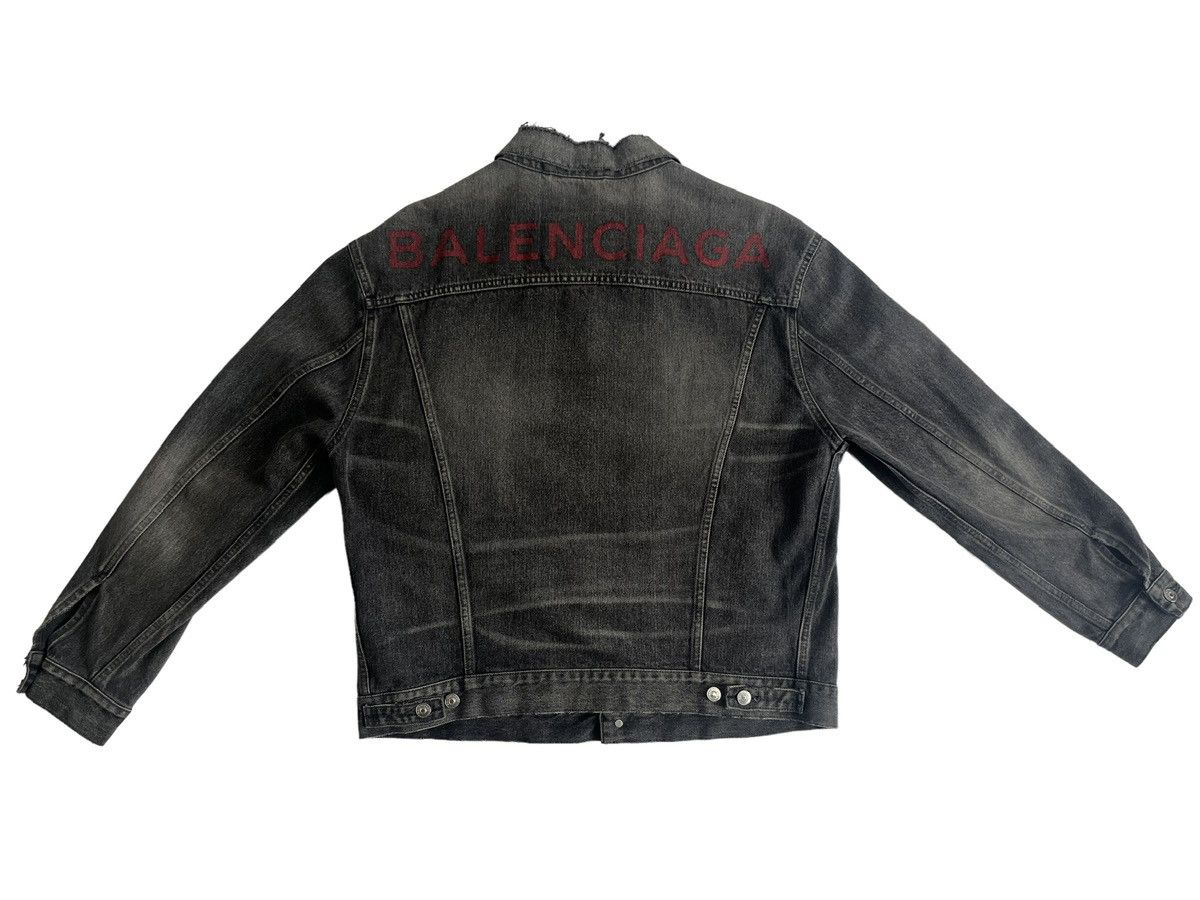Balenciaga Balenciaga Back Logo Denim Jacket Size 36 | Grailed