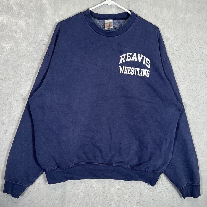 Fruit Of The Loom A1 Vintage 80s Reavis Rams Wrestling Sweatshirt adult ...