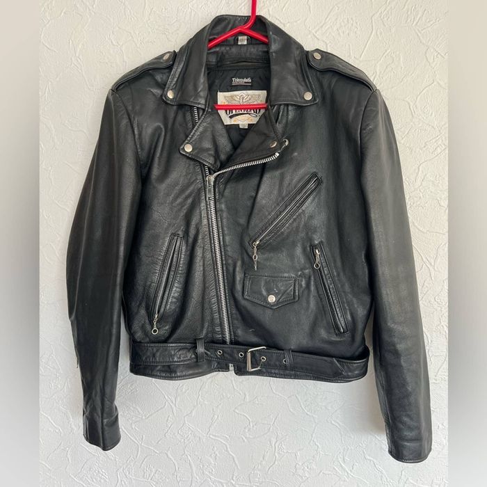 Open Road Vintage Open Road Full Zip Lined Leather Motorcycle Jacket ...