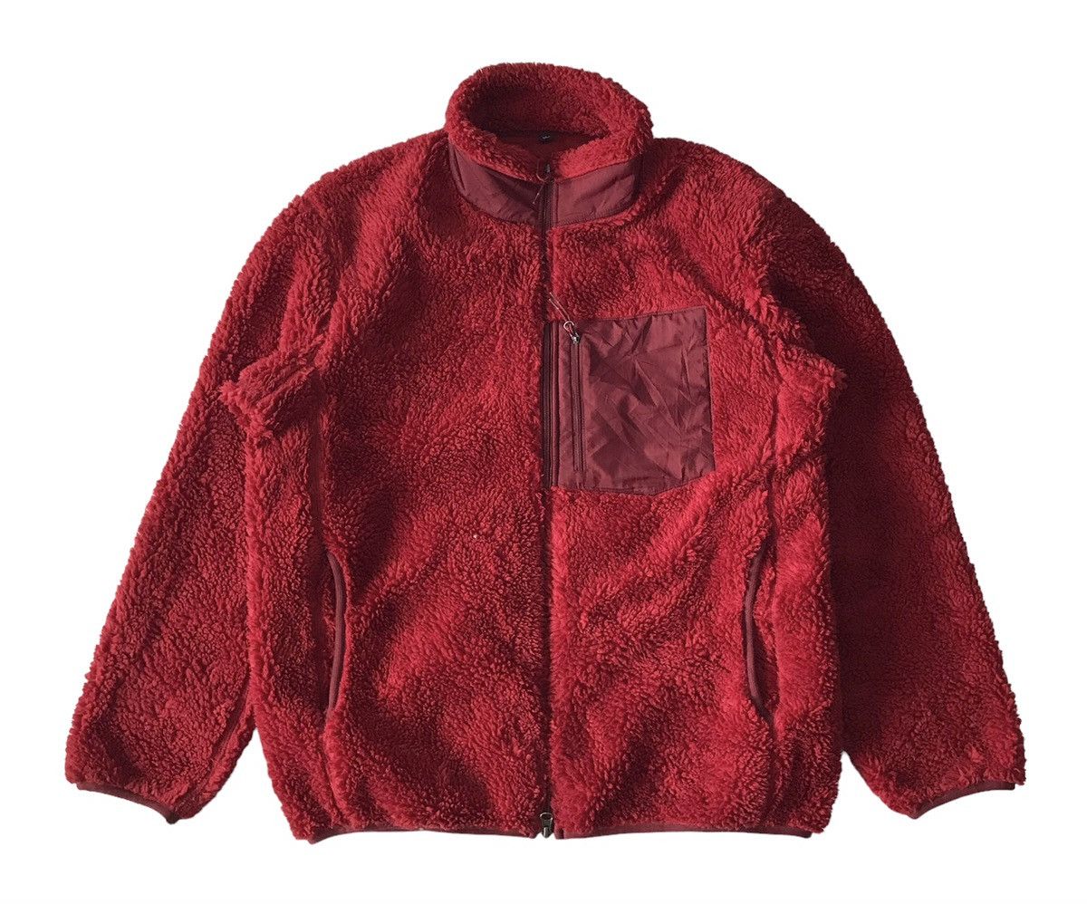 Uniqlo Red Pile Fleece Uniqlo Jacket | Grailed