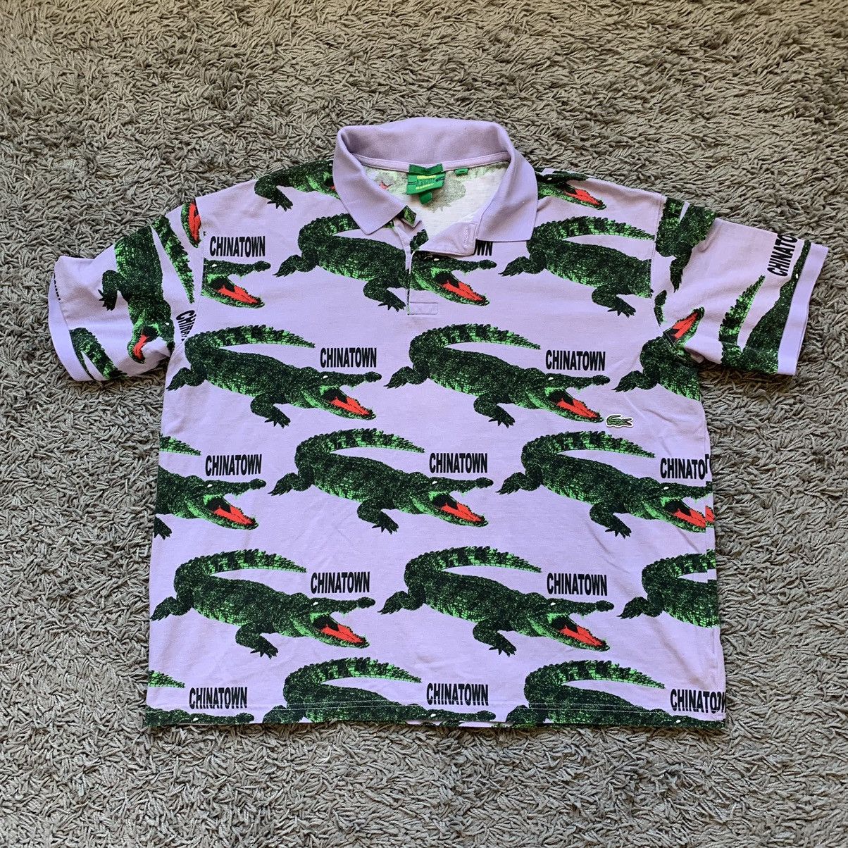 Lacoste × Streetwear Chinatown Market X Lacoste AOP Crocodile Polo ...