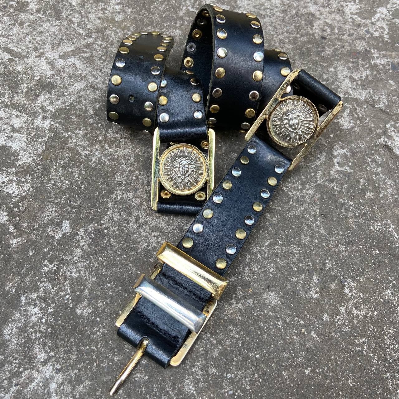 Archival Clothing × Versace 1990s MEDUSA LOGO VERSACE BELT RARE VINTAGE ...