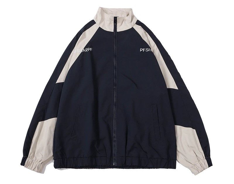 Streetwear Hip Hop Varsity Jacket Men High Street Patchwork | Grailed