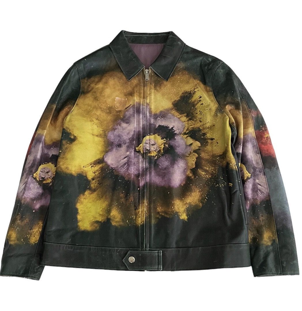 Undercover Undercover SS16 Paint Explosions Leather Blouson Jacket ...