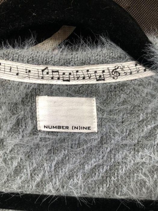 Number (N)ine Number (N)ine Mohair Knit Cardigan Light Gray 2 | Grailed