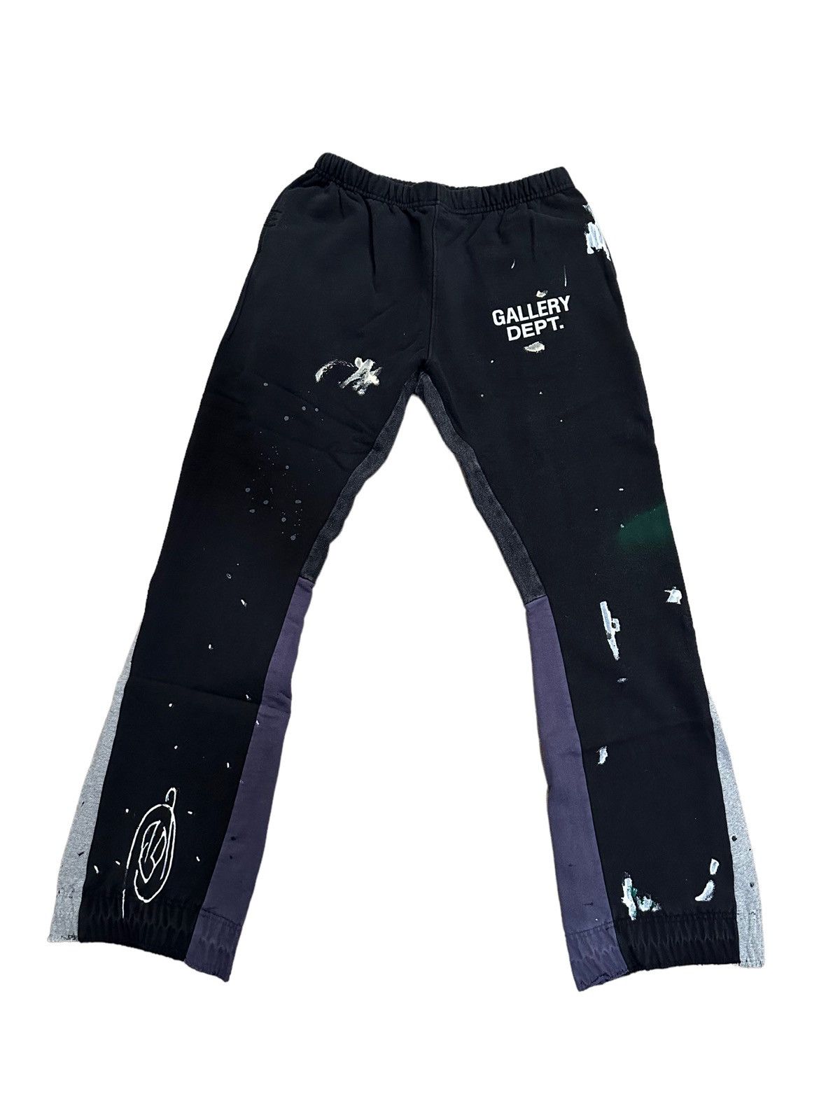 Gallery Dept. Gallery dept paint splatter flare joggers | Grailed