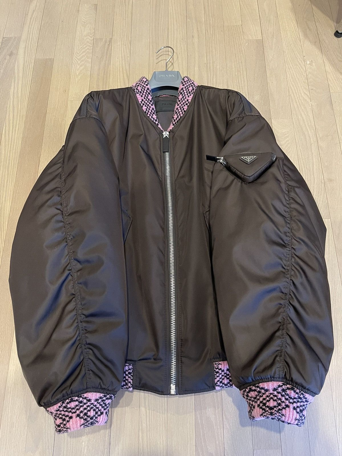 Prada × Raf Simons Prada X Raf Simons oversized jacquard Bomber | Grailed
