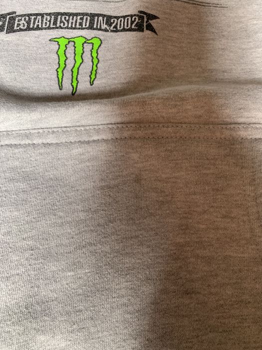 Vintage grey Monster Energy hoodie | Grailed