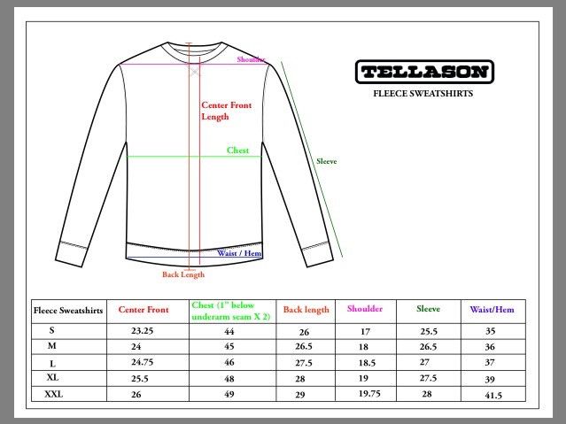 Tellason Hoodie Heavyweight Grey | Grailed